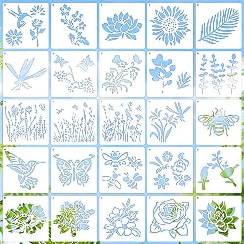 Amazon.com : Wildflower Stencils for Painting Flower Stencils Spring ...