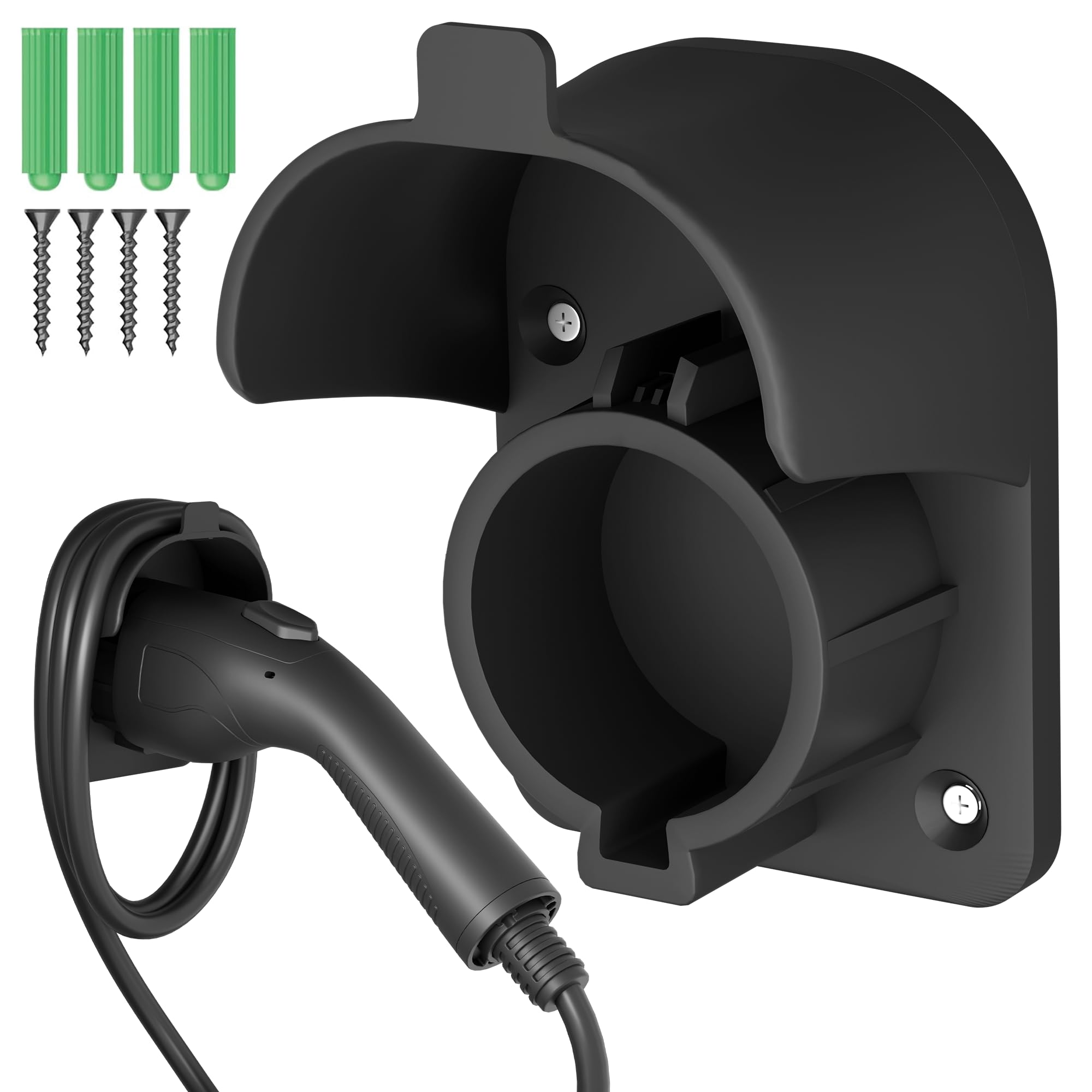 Amazon.com: EVPEIWE EV Charger Holder for SAE J1772, Wall-Mount ...