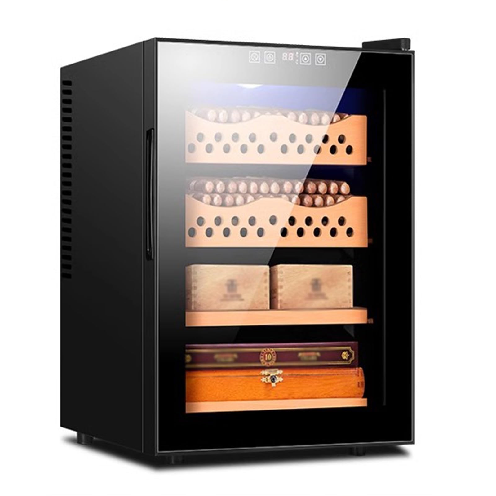 Electronic Humidor Small Cigar Humidor Office Cigar Cabinet Temperature ...