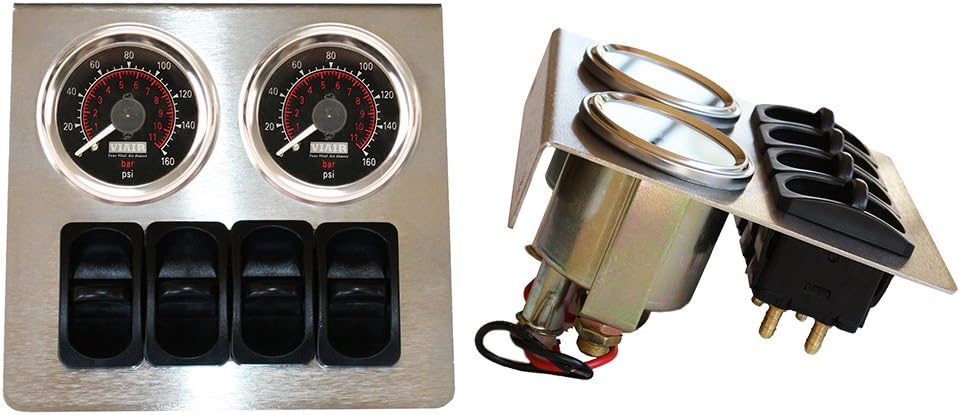 Air Bag Suspension Gauge Panel w/Viair Pressure Gauges/Manual Paddle ...