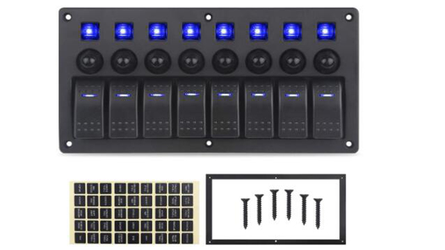 Watch 8 gang Marine Boat Switch Panel on Amazon Live