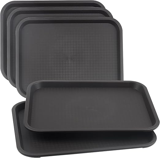 LEXININ 5 Pack Plastic Fast Food Trays, 35 x 27cm/13.7 x 10.6 Inch ...