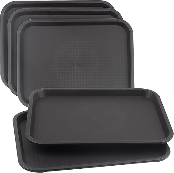 LEXININ 5 Pack Plastic Fast Food Trays, 35 x 27cm/13.7 x 10.6 Inch ...