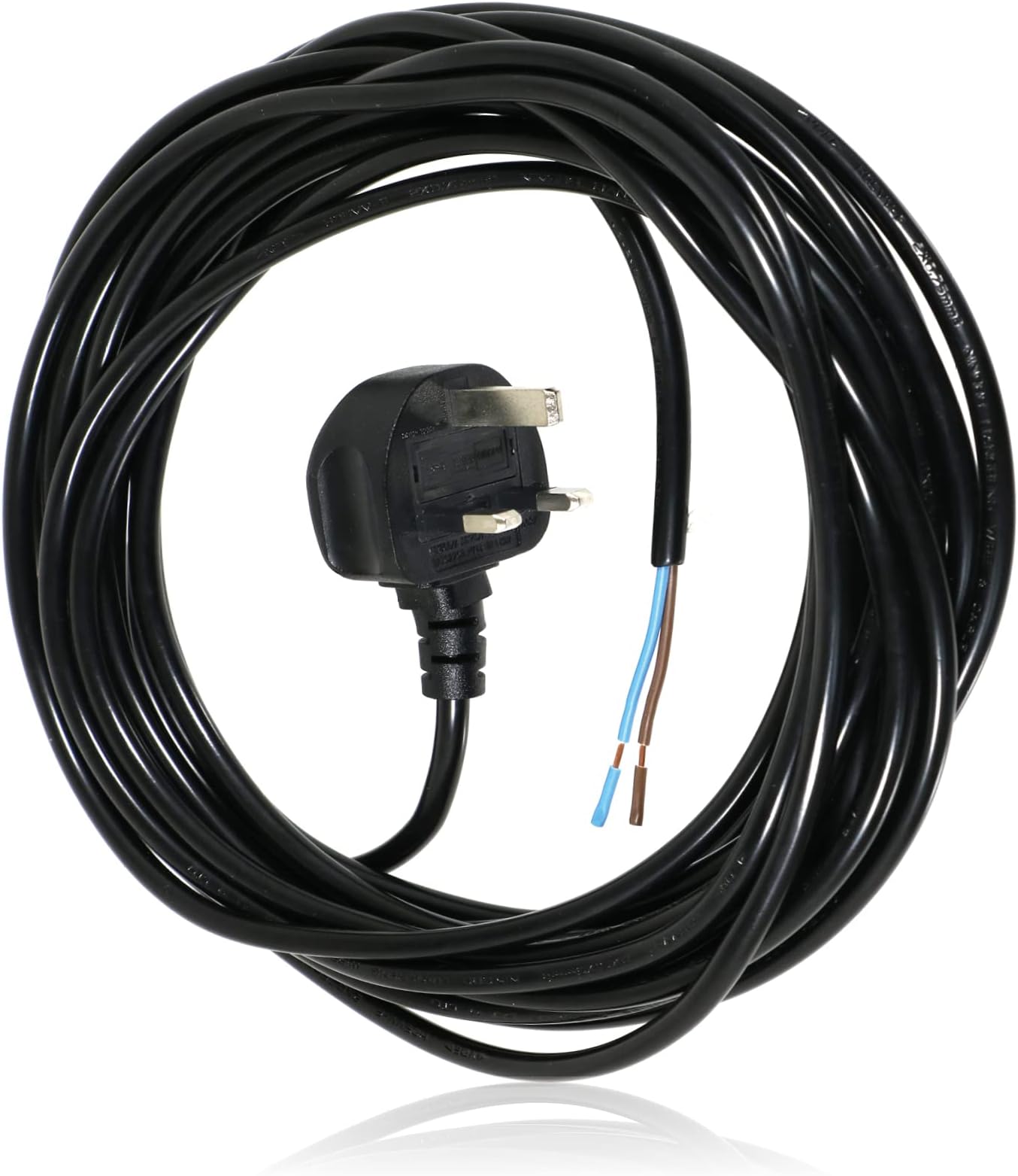 SPARES2GO 2 Core Extra Long Mains Power Cable Plug for Hedge Cutter (8 ...