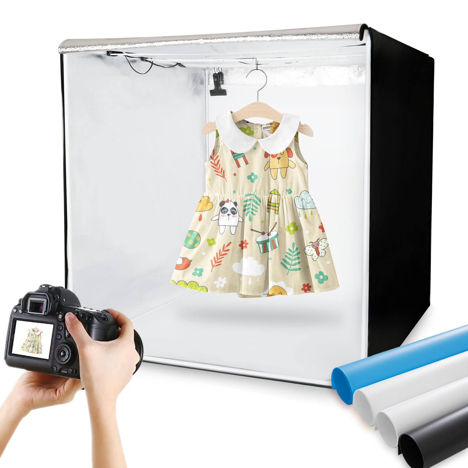 Amazon.com : Light Box Photography 39x39x39inch Large Professional LED ...