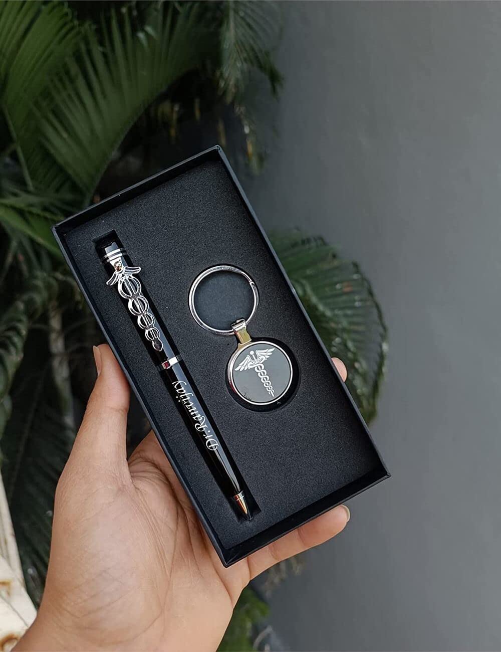 SAVRI Personalized Doctor Symbol Pen & Keychain - Name Engraved - Ideal ...