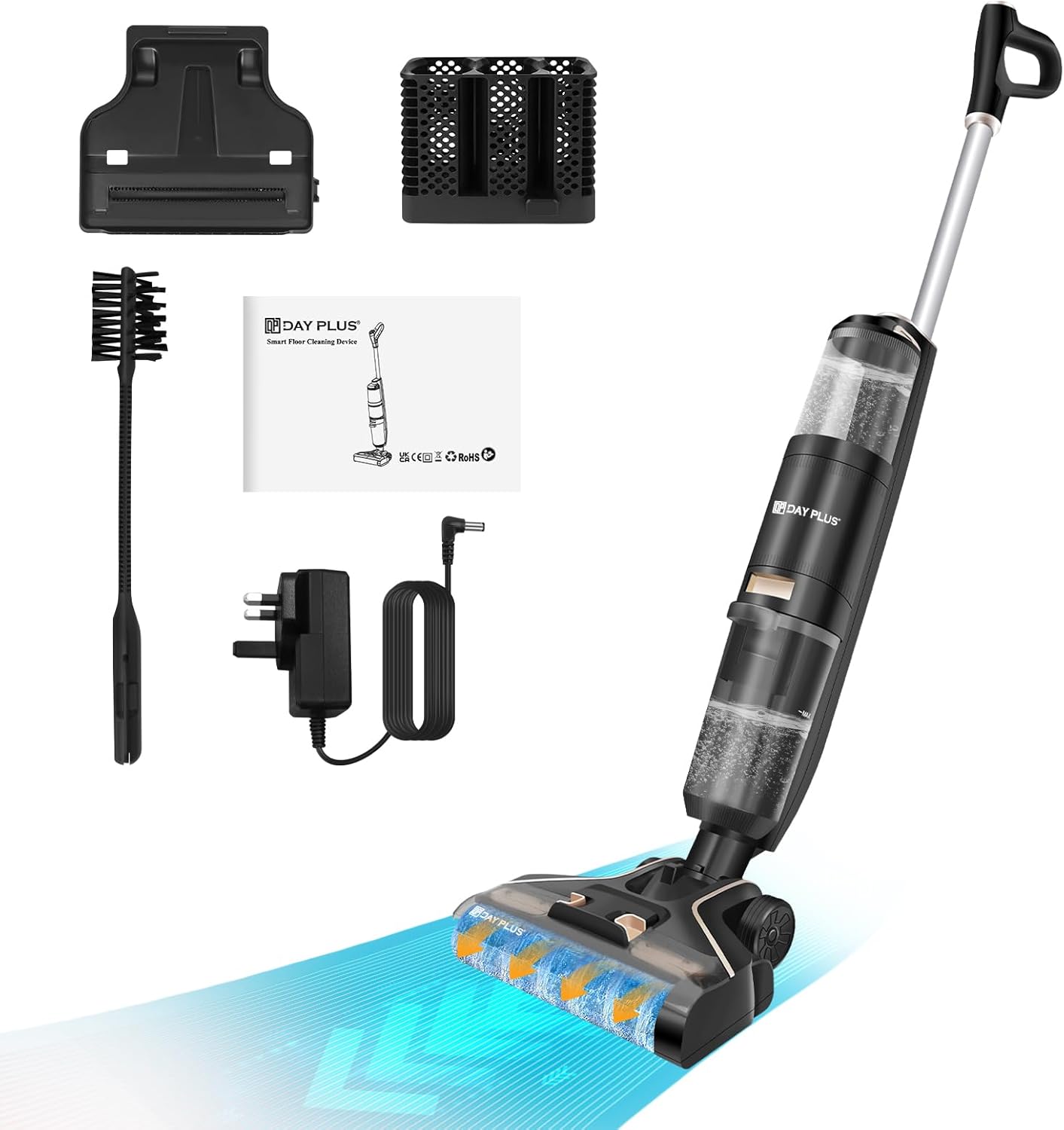 Amazon.com - Cordless Hard Floor Cleaner with 2600mAh Battery, 2 in 1 ...