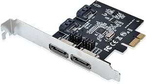 Sienoc 4-Port eSATA + SATA PCI-E Express SATA2 SATA2.0 2.5Gb/s eSATA ...