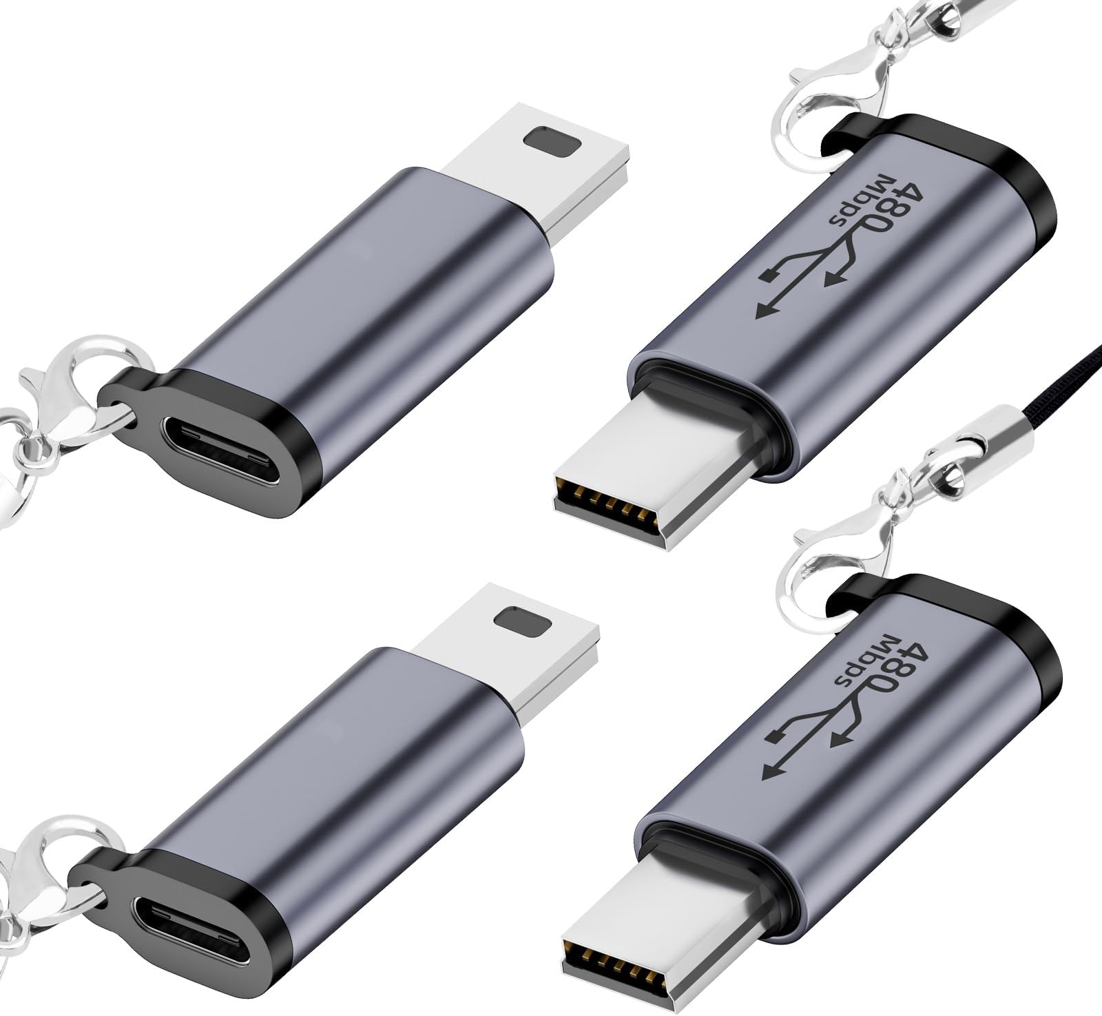 Micro USB to USB C Adapter (7 Pack) - Allows Charging and Data Transfer ...