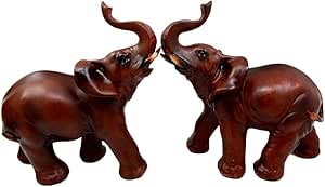 Atlantic Collectibles Set of Two African Savanna Noble Elephants ...