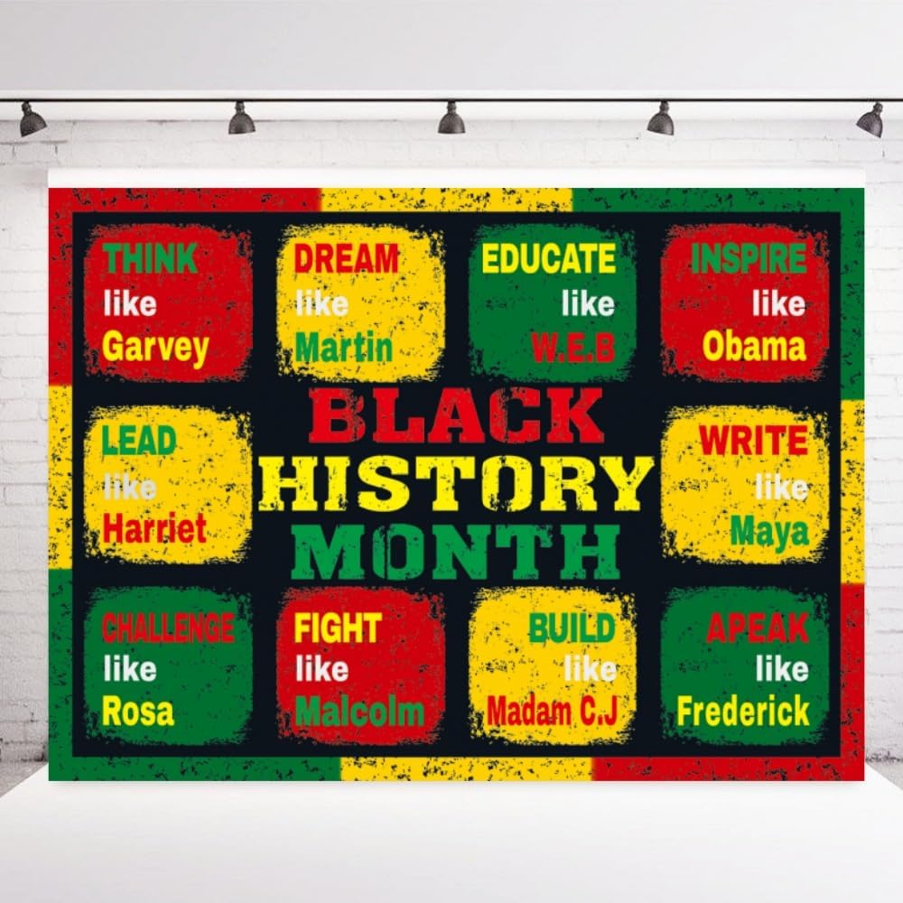 Amazon.com: INRUI Black History Month Photography Background African ...