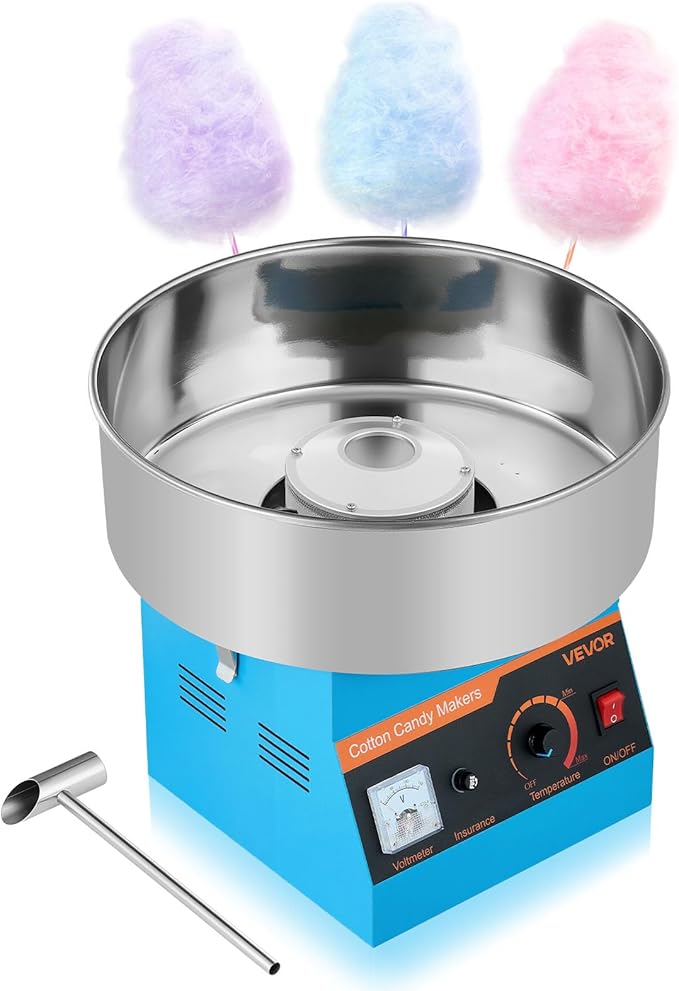Amazon.com: VEVOR Cotton Candy Machine Commercial, 1000W Electric Candy ...
