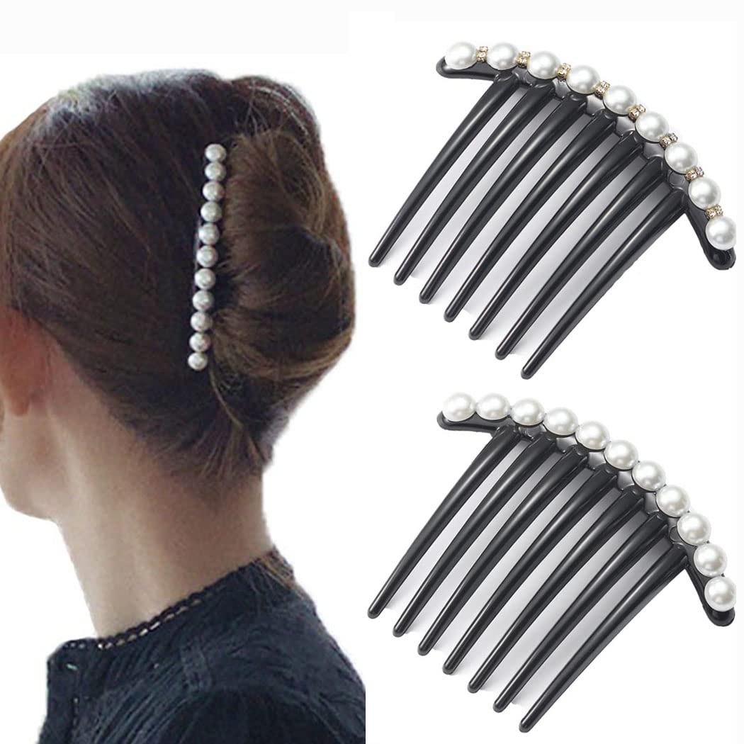 Amazon.com : JONKY JONKY French Twist Hair Comb Pearl Fancy Hair ...