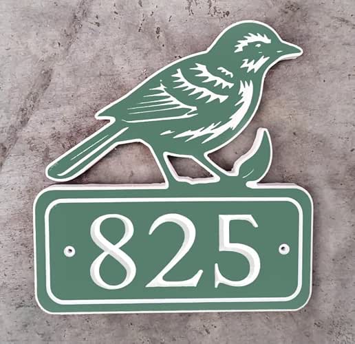 Amazon.com: Carved House number sign - Custom Painted address plaque ...