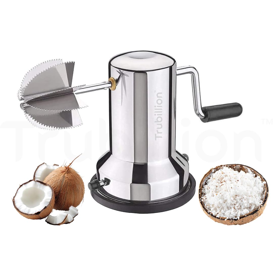Trubillion CocoScrape Stainless Steel Coconut Scraper with Vacuum Base ...
