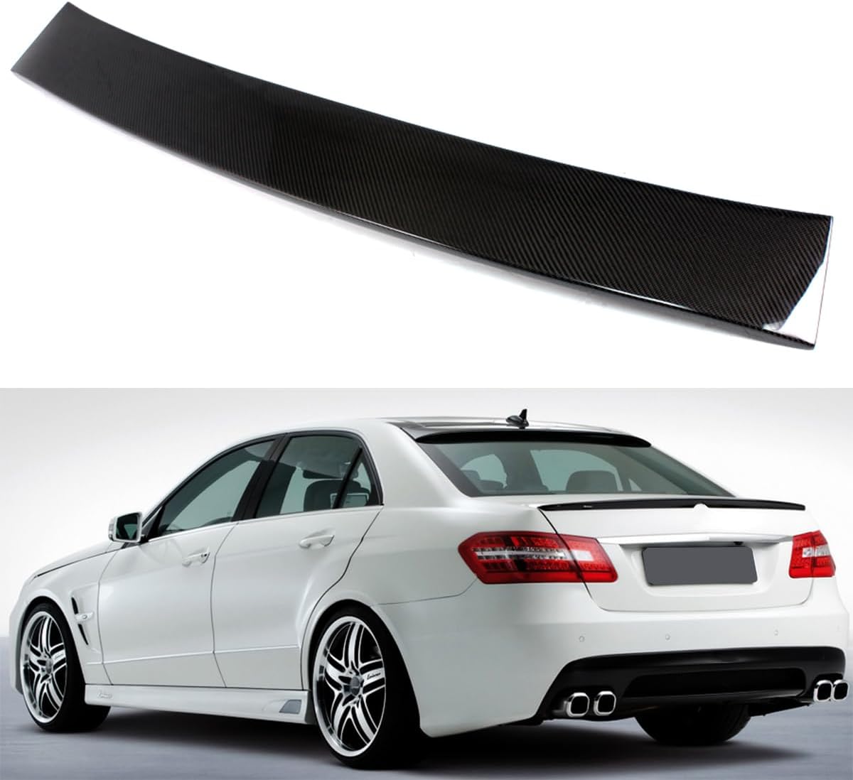 Amazon.com: Real Carbon Fiber Rear Window Roof Spoiler Wing Replacement ...