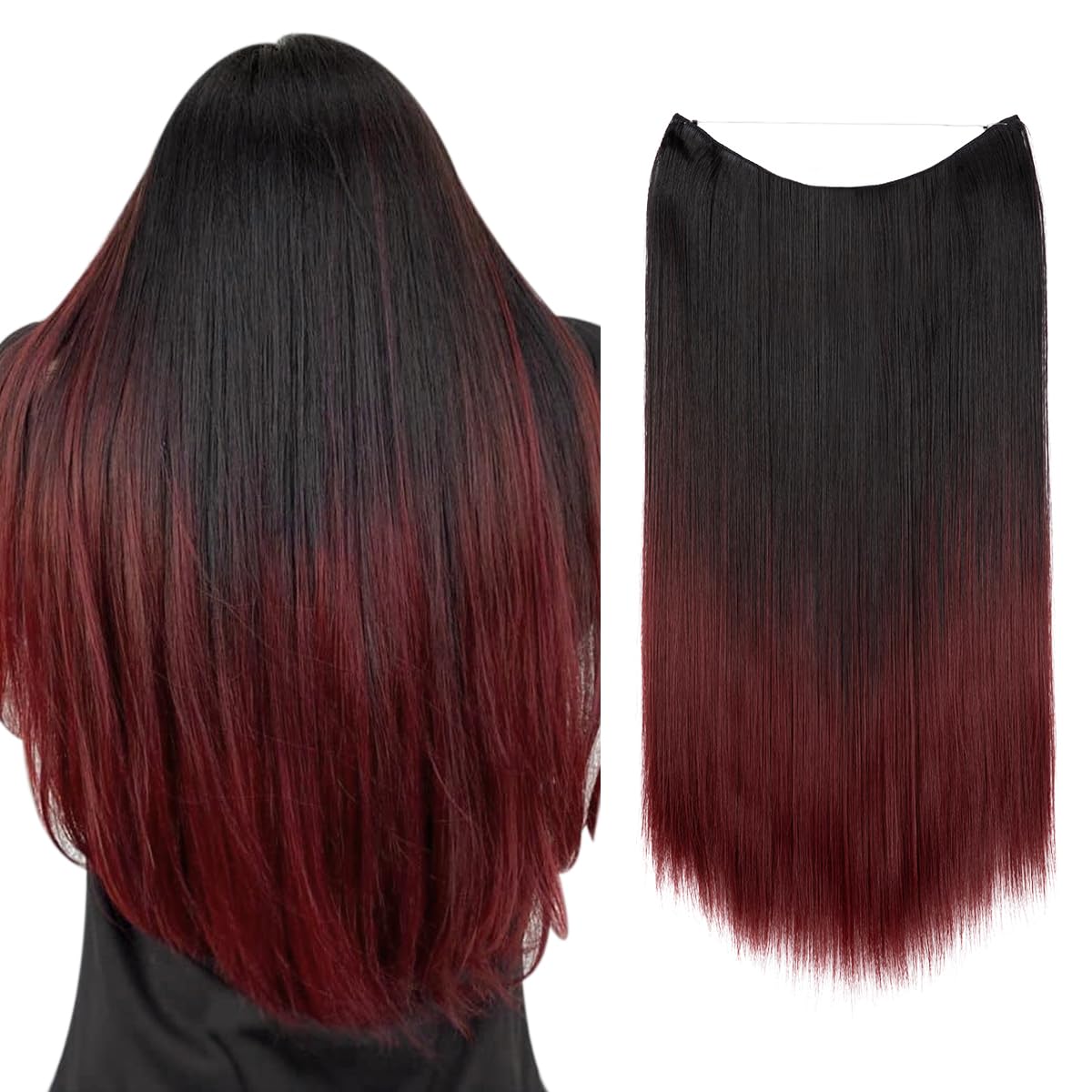 Sarla – Extensiones de hilo color castaño cenizo medio con luces color ...