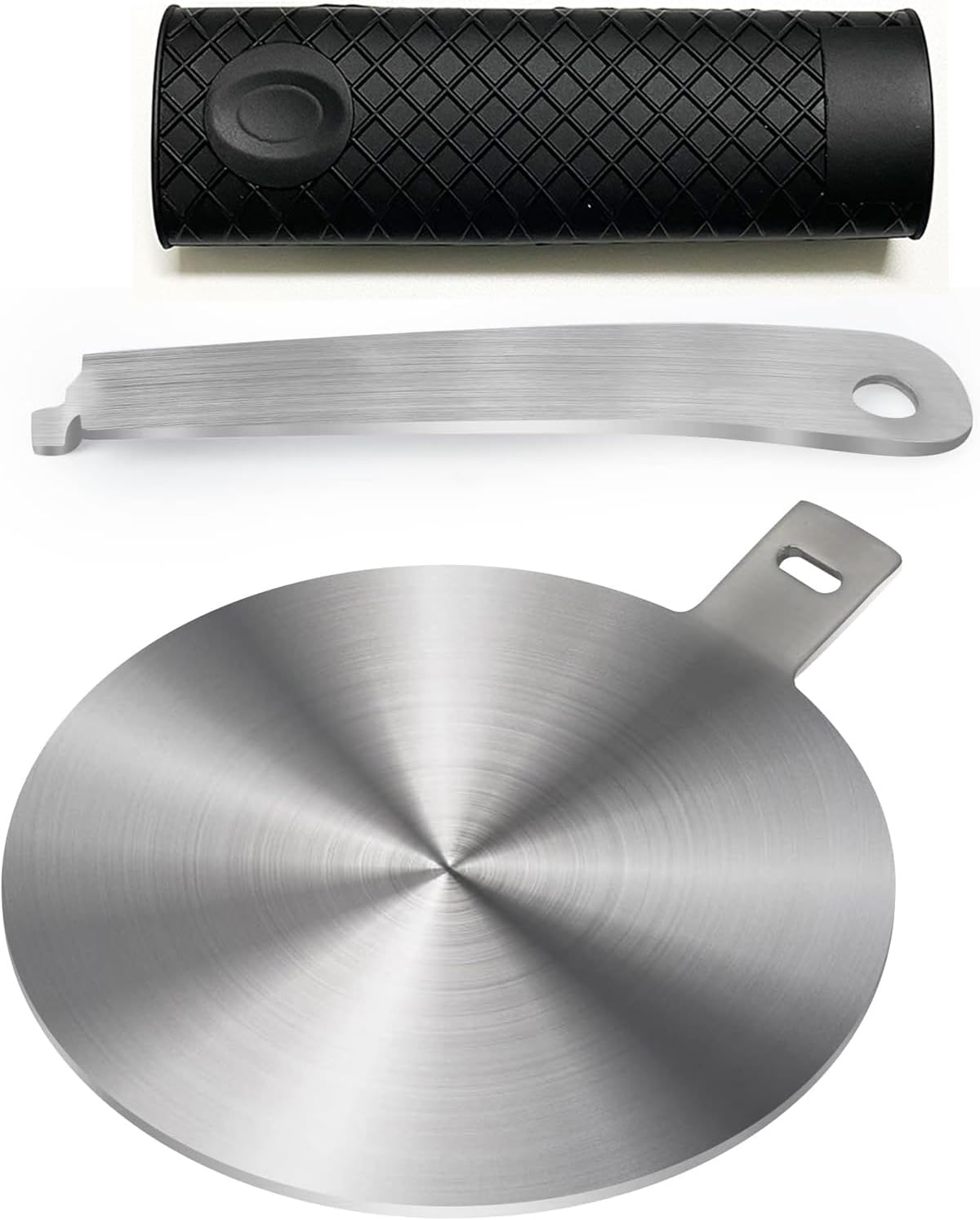 Amazon | JuKLife IH発熱プレート 幅16cm IH ヒーティング プレート 持ち運び用持ち手付き 熱誘導プレート ヒートコンダクター エスプレッソメーカー用 ステンレス鋼 ...