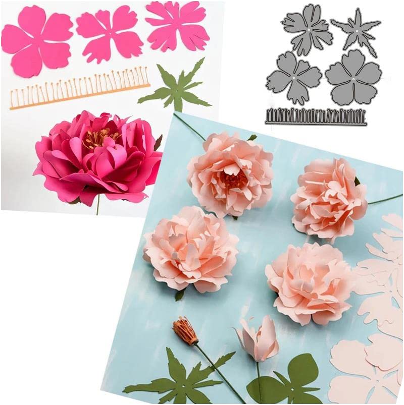 Amazon.com: Layered 3D Flower Metal Die Cuts, Layered Rose Flower Metal ...