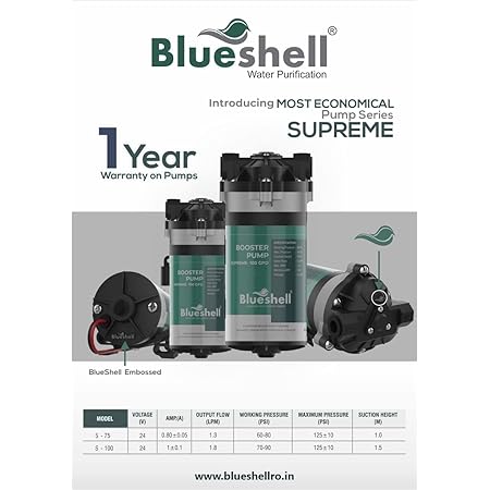 RUIQUAN 150 RO Booster Pump Compatible with All Storage Type RO's ...