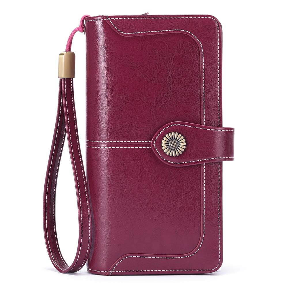 FALAN MULE Wallets for Women Leather RFID Blocking Women's Wallet Large ...