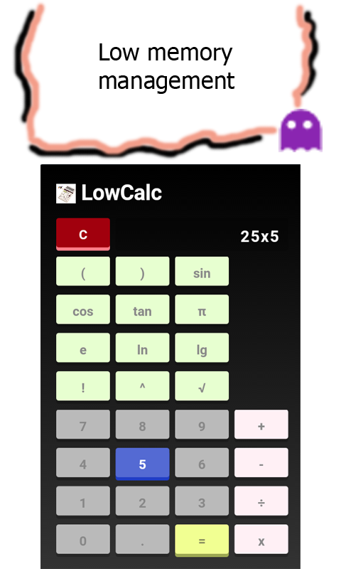 LowCalc (Low Memory Calculator) - App on Amazon Appstore