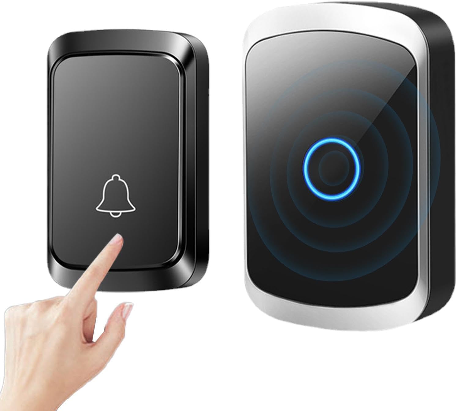 Wireless Doorbell - Waterproof Wall Plug-in Cordless Door Chime with 60 ...