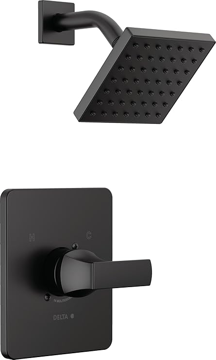Delta Velum 14 Series Shower Faucet Set, Matte Black Shower Head and ...