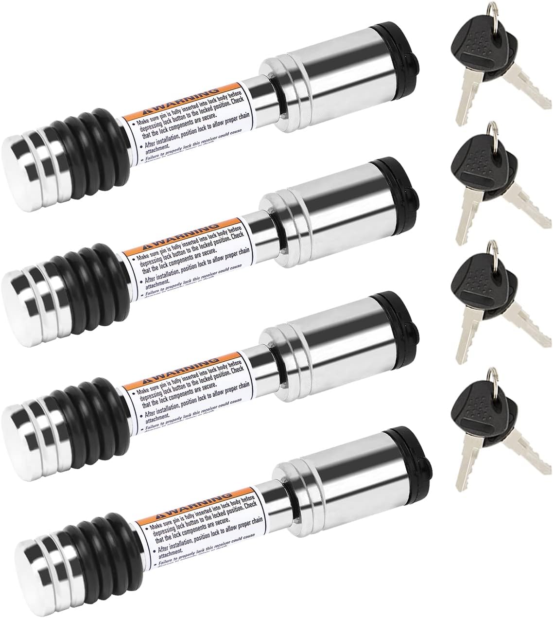 Amazon.com: METOWARE Heavy Duty Trailer Hitch Pin Lock, 1/2" Diameter ...