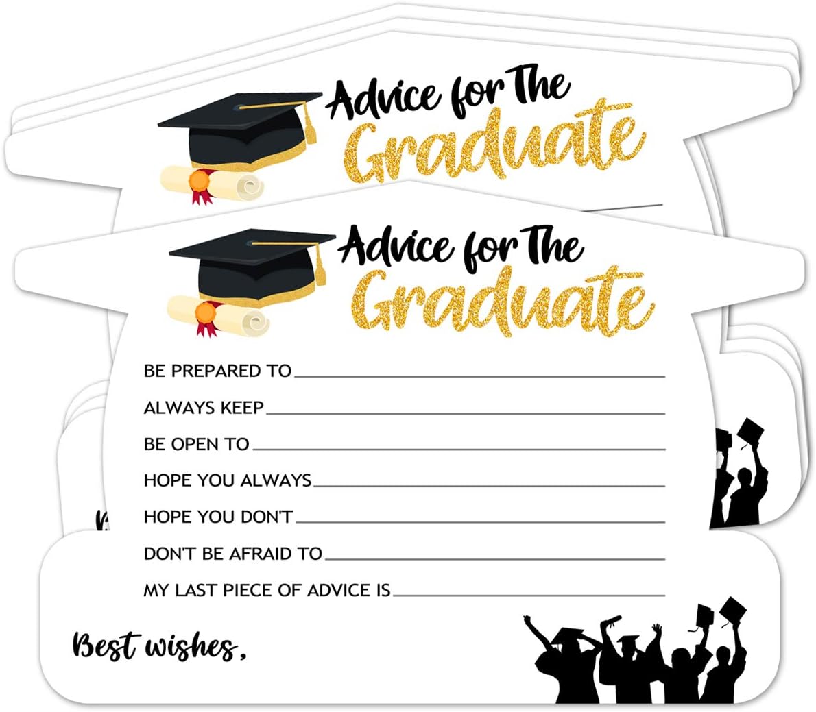Amazon.com: Fibevon Graduation Advice Cards - 50-Pack Graduation Party ...