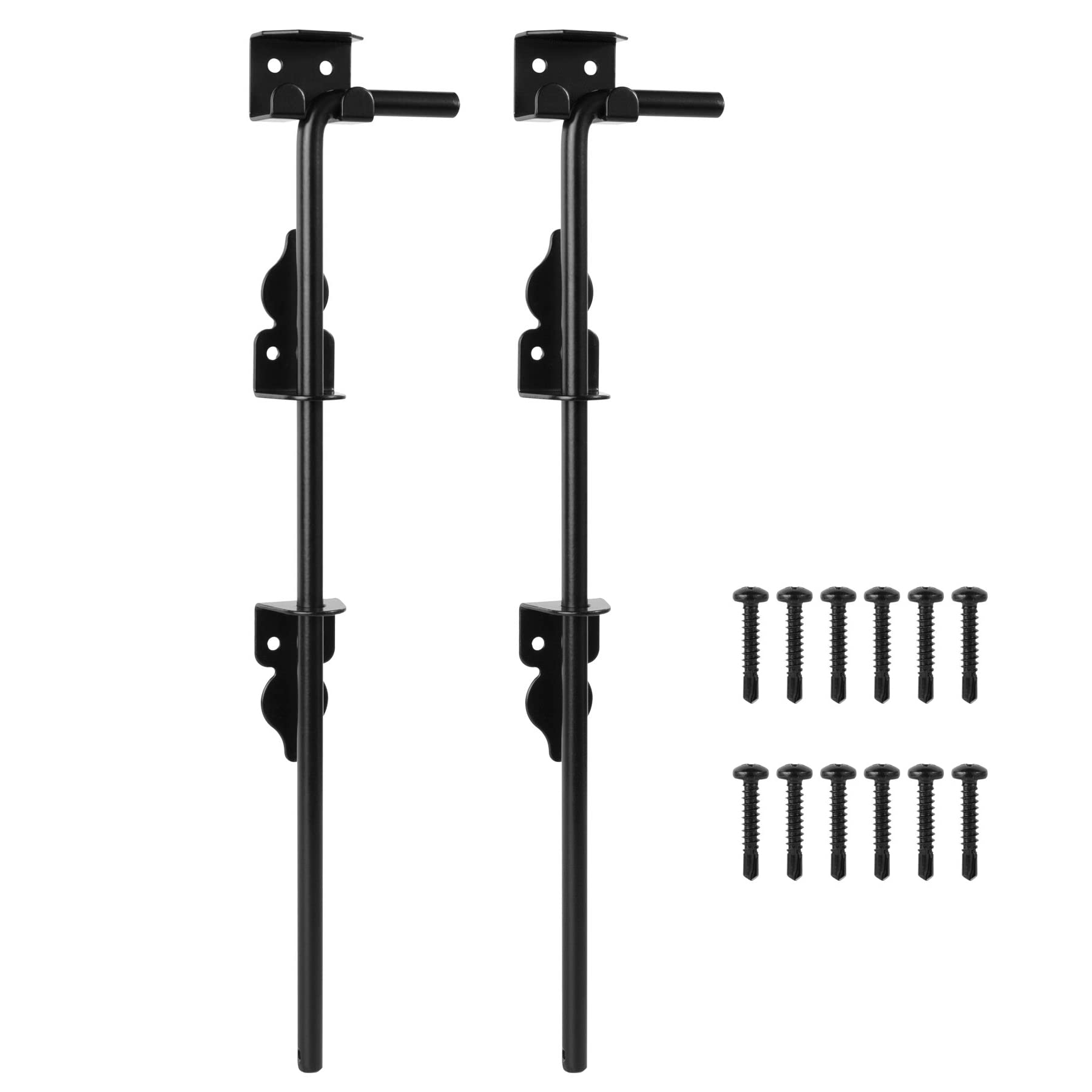 HILLMASTER 18" Heavy Duty Cane Bolt Gate Drop Rod for Wood Fence, Steel ...
