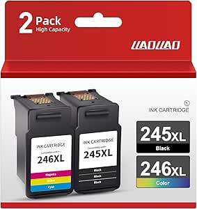 Amazon.com: LLAOLLAO 245XL 246XL Combo Pack Replacement for Canon Ink Cartridges 245 and 246 PG ...