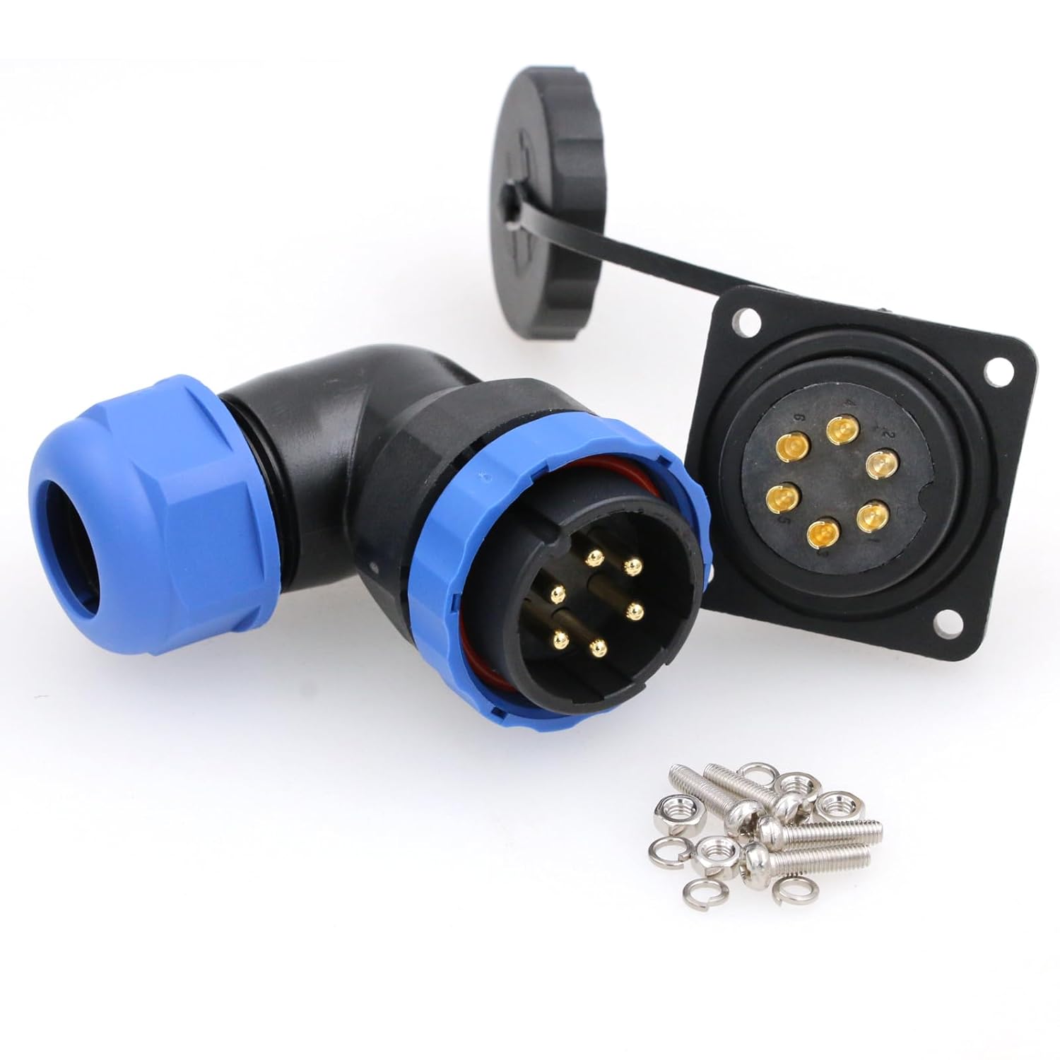 Amazon.com: ZBLZGP HE29 6 Pin Waterproof Connector High Voltage 6 Wire ...