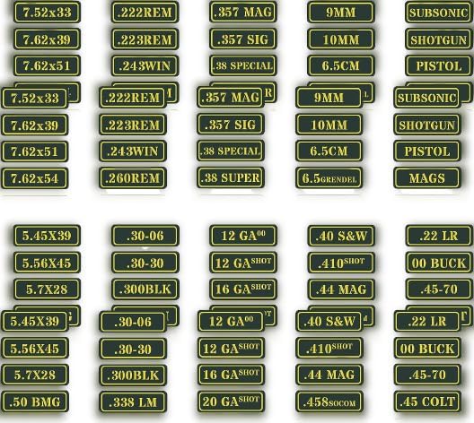 Amazon.com: Ammo Can Labels Set-Weatherproof Vinyl Caliber Sticker for ...