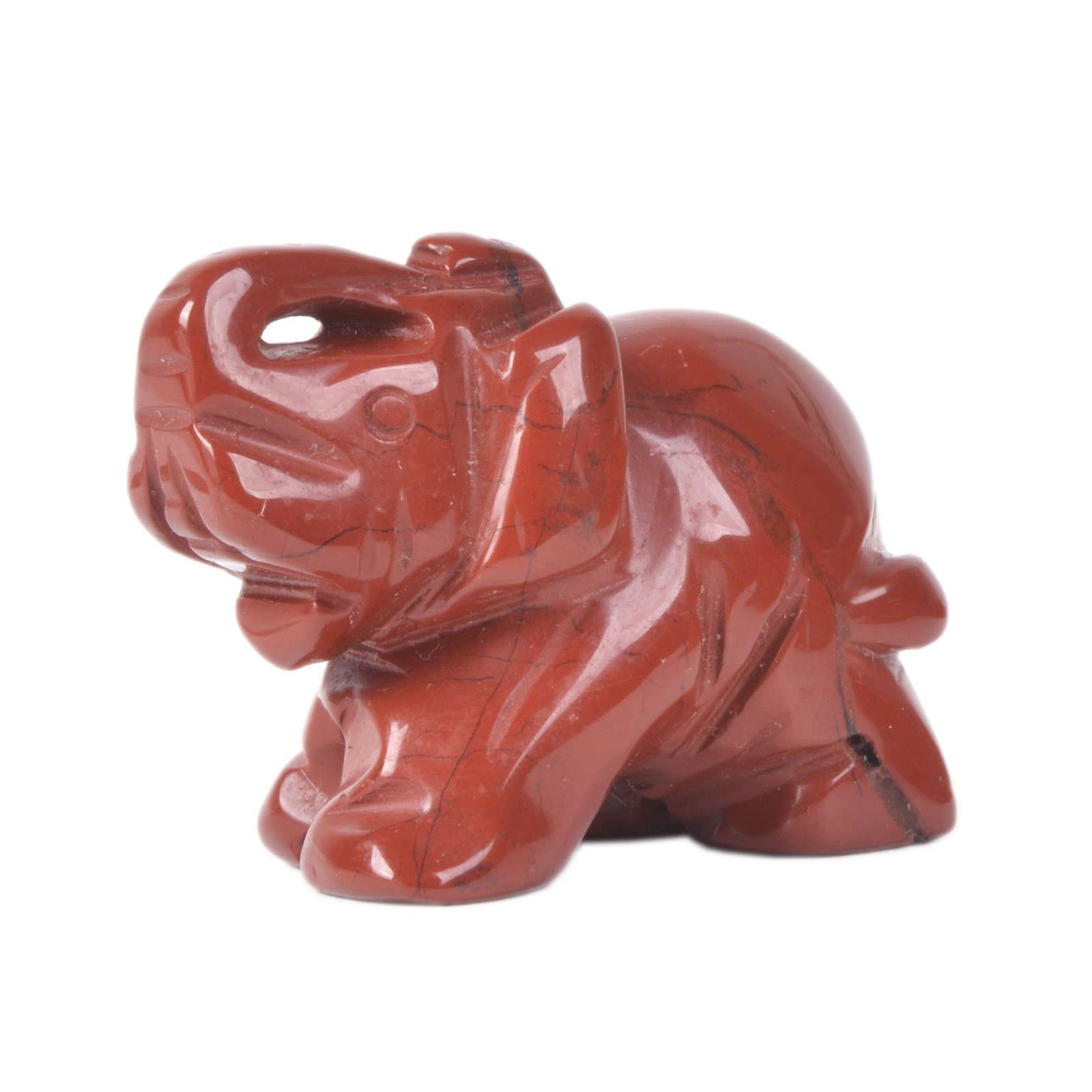 Amazon.com: Justinstones Red Jasper Elephant Figurine Office Decor ...