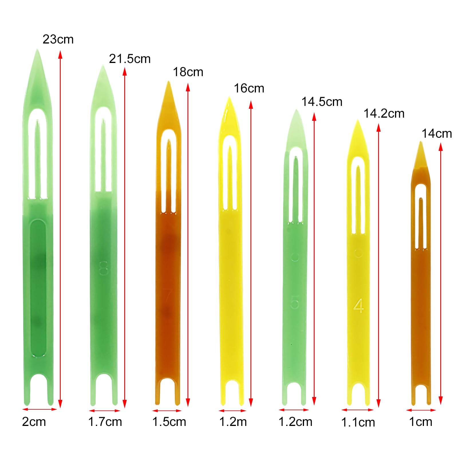 Snapklik.com : Unlorspy 7Pcs Different Sizes Netting Needle Shuttles ...