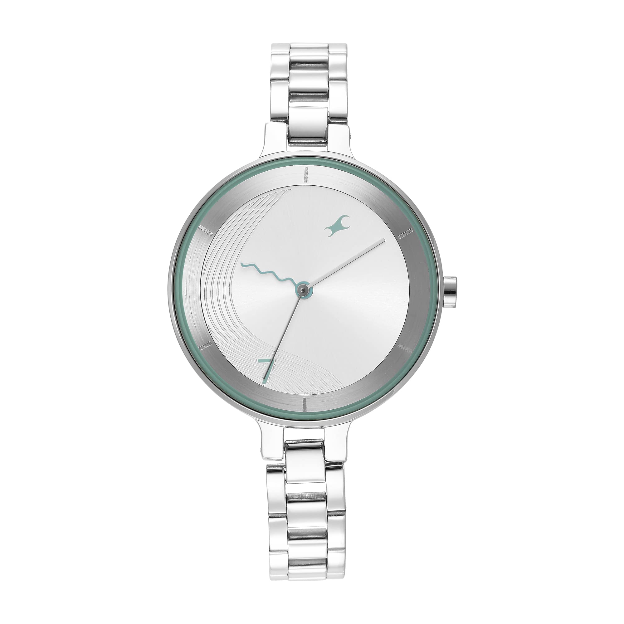 Fastrack Stunners Quartz Analog Silver Dial Metal Strap Watch for Girls ...