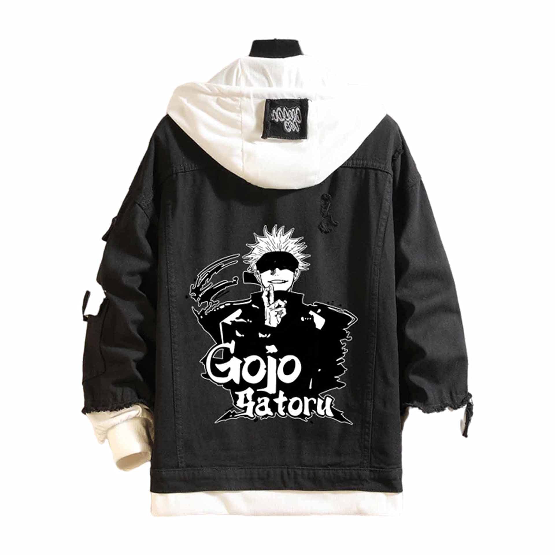 Buy Anime Hoodie Jujutsu Kaisen Anime Clothing Denim Sweater Jacket ...