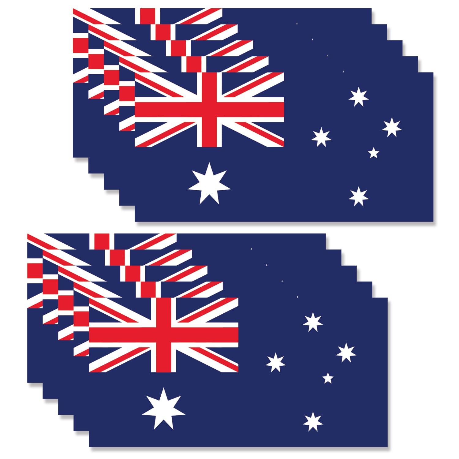 GRITKULTURE Australian Flag Decal Stickers 10 Pack for Utes, Cars ...