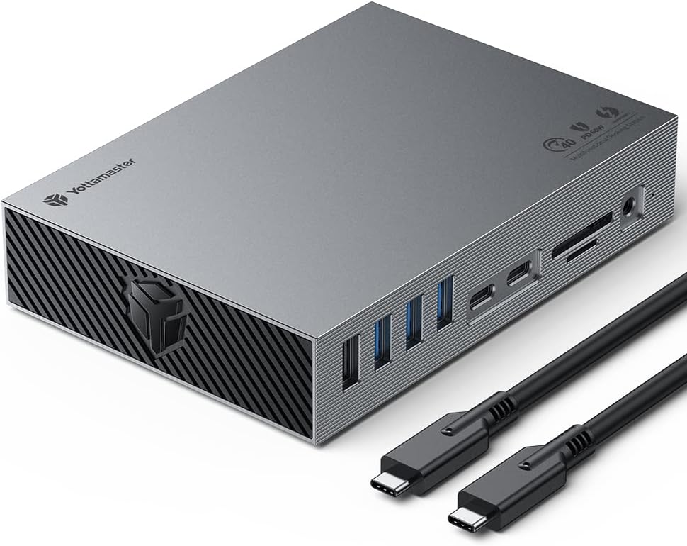 Yottamaster Thunderbolt 3 Dock, Thunderbolt 3 Docking Station Dual ...
