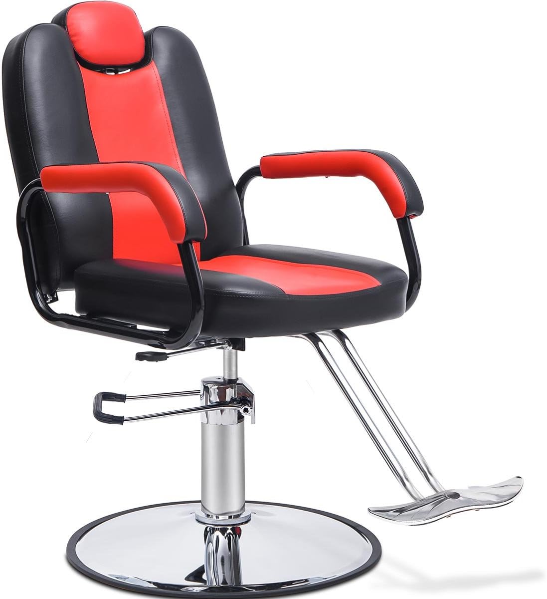 Merax Silla de peluquería reclinable hidráulica para peluquería con ...