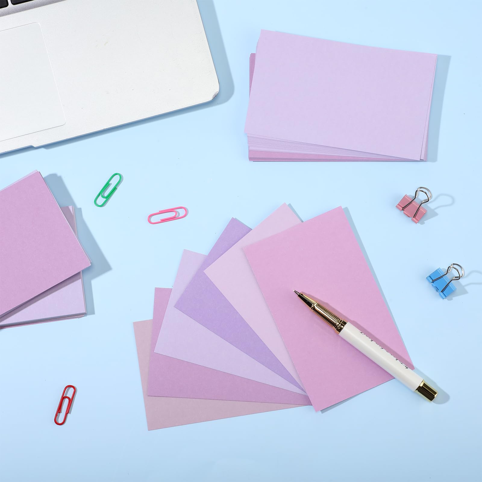 Snapklik.com : 300 Pcs Blank Colored Index Cards 180 GSM Thick 3 X 5 ...