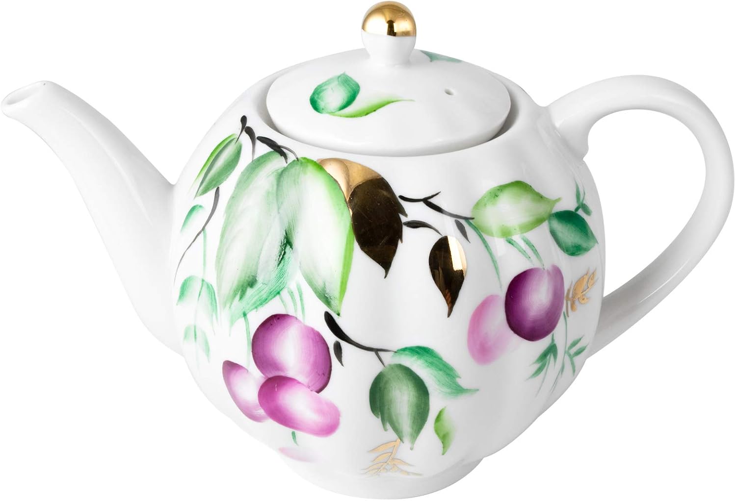 Amazon.com | Lomonosov Cherry Teapot Russian Imperial Porcelain 3 cup ...