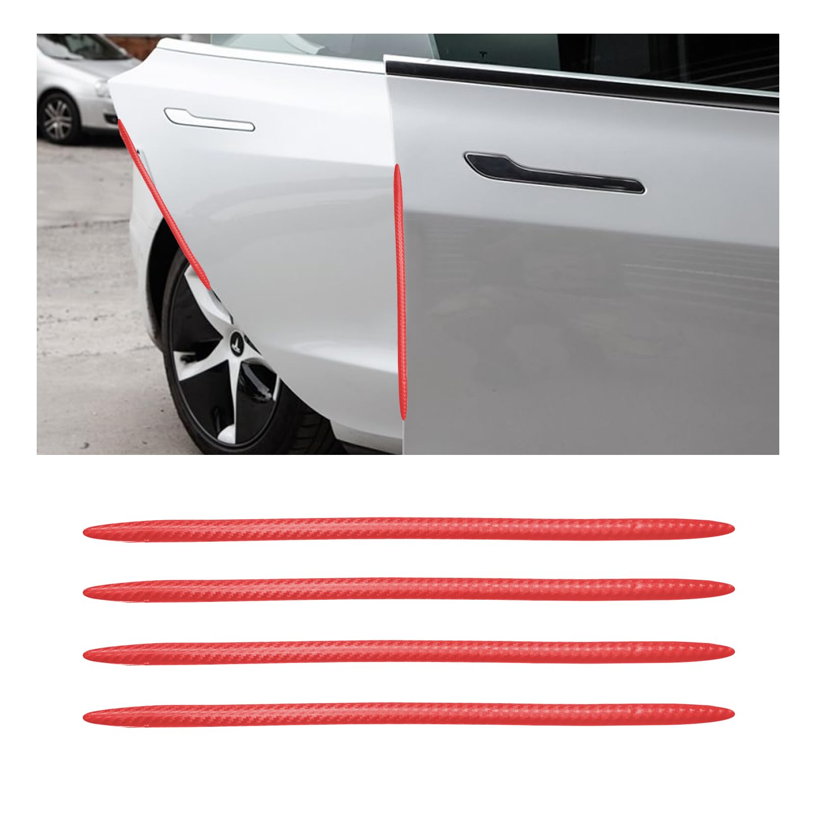 Amazon.com: Dickno 4 PCS Car Bumper Protector Strip, Anti-Collision ...