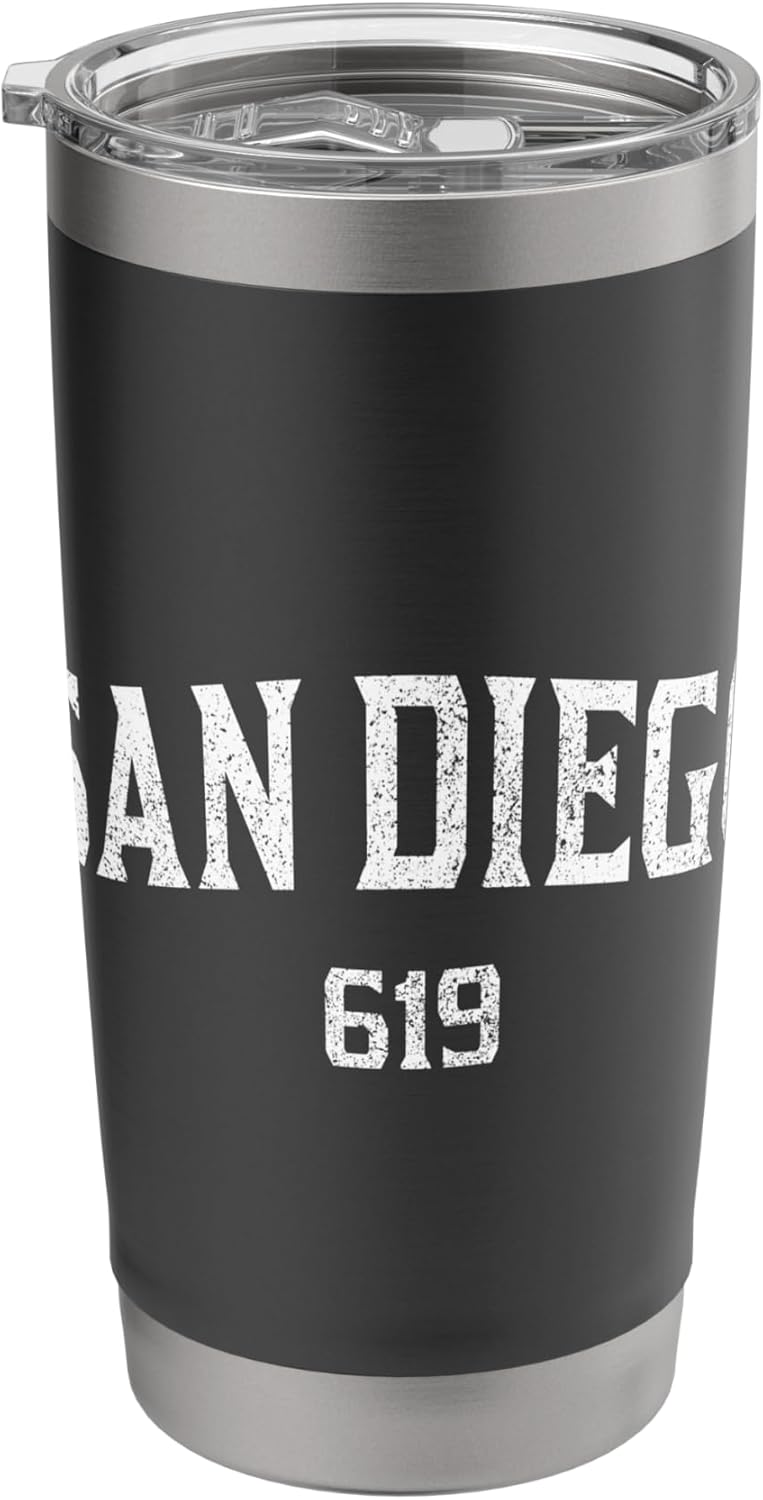 Amazon.com | San Diego 619 Area Code Pride Vintage California Stainless ...