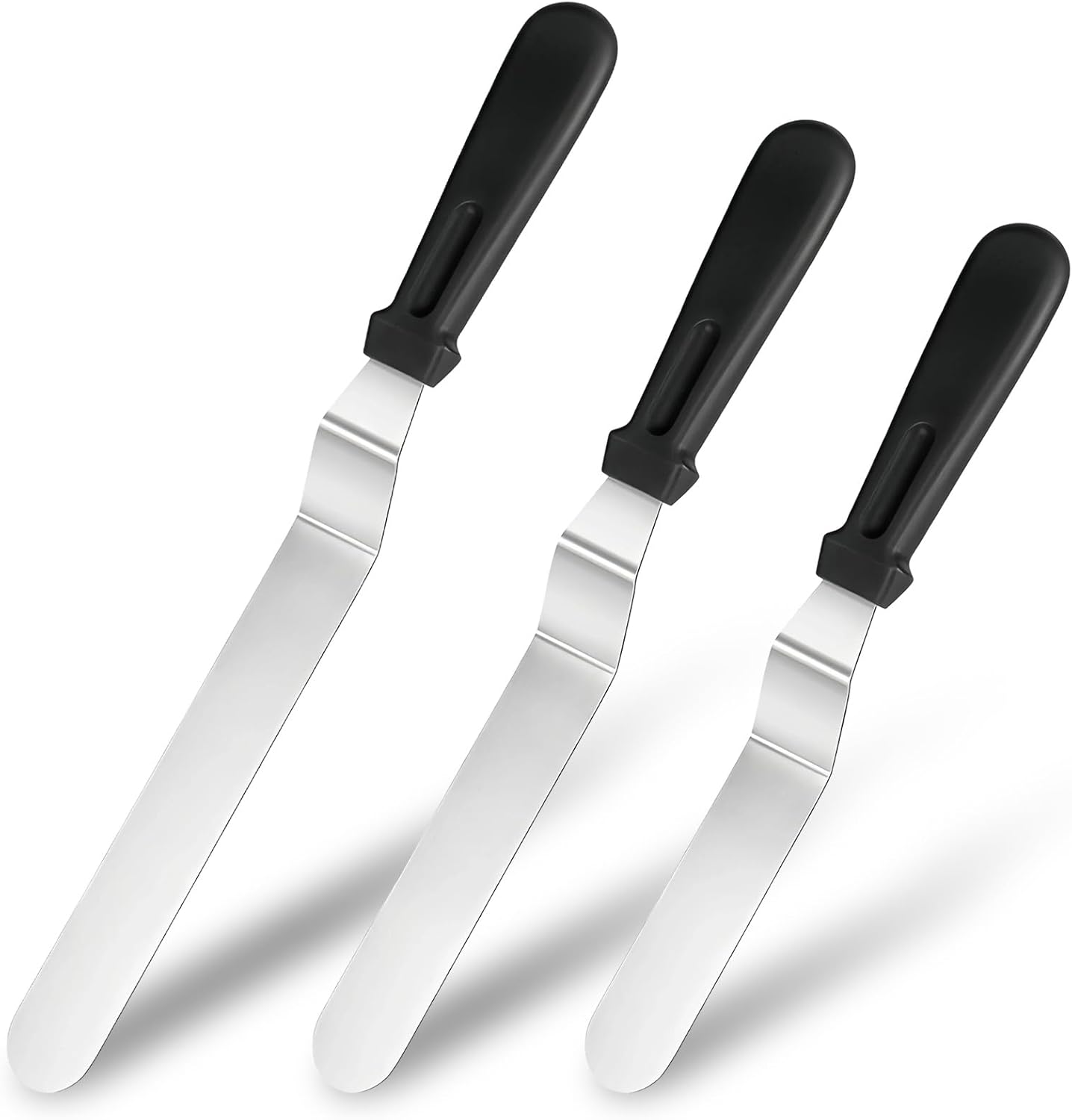 Amazon.com: KEKEGO Icing Spatula Set of 3, Angled Cake Spatulas with 6 ...