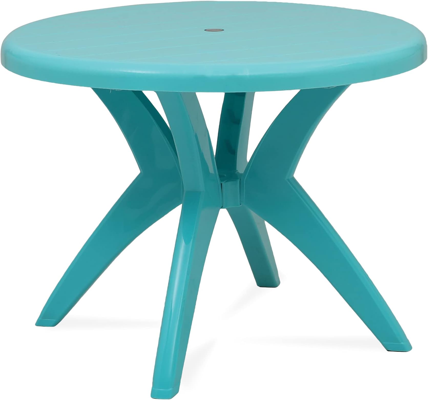 Supreme Marina 4 Seater Plastic Contemporary Round Dining Table for ...