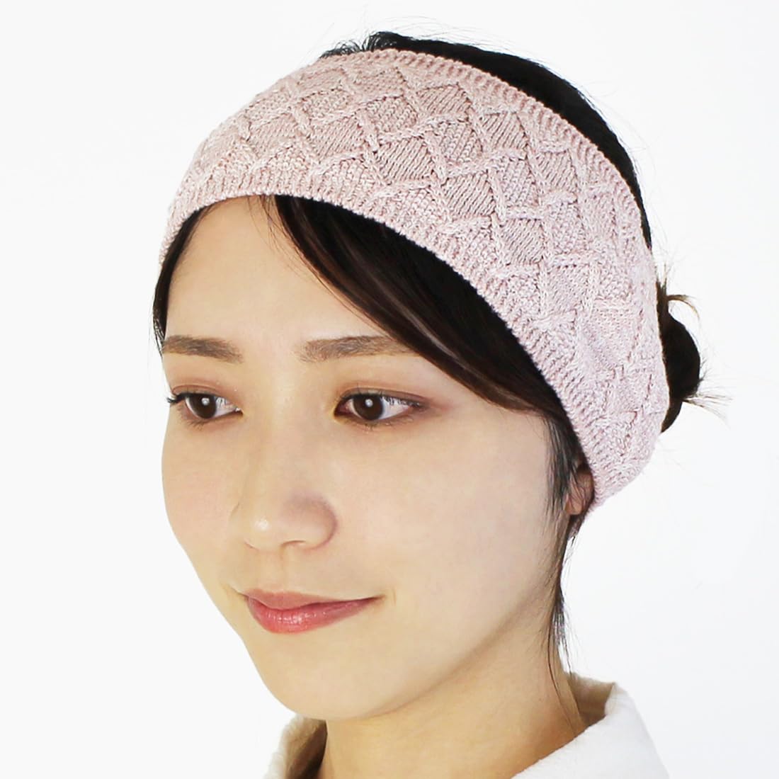 Amazon.co.jp: COCOLOヘアバンド オーガニック 格子柄編み【無縫製】【日本製】 (うすラベンダー) : ファッション