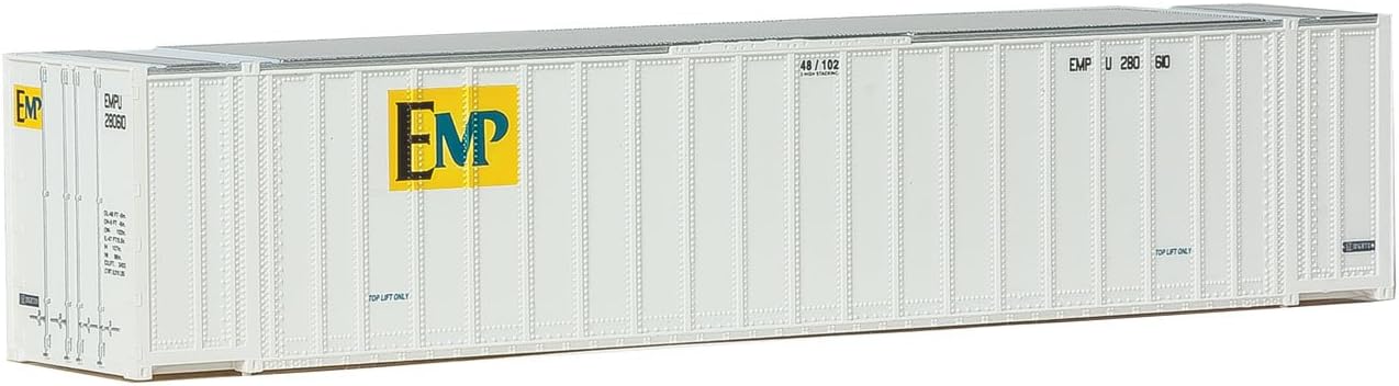 Amazon.com: Walthers HO Scale 48' Ribbed-Side Shipping Container EMP ...