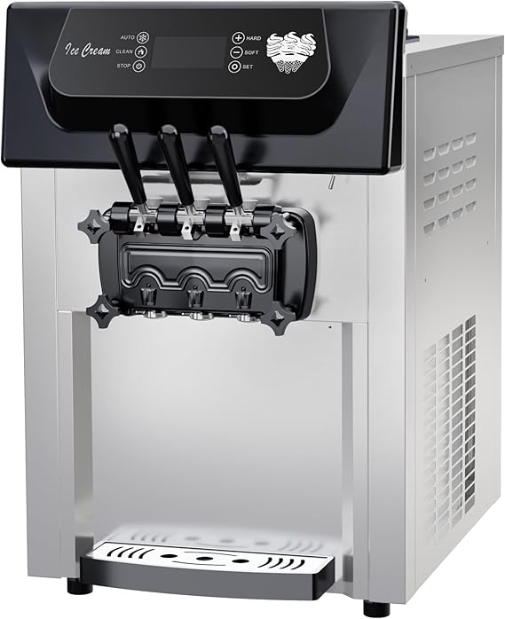 Amazon.com: Agrestem 2200W Commercial Ice Cream Machine, 3 Flavor Soft ...